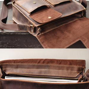 Simple Leather Briefcase - Messenger Bag - Leather Laptop - Men's Bag ...