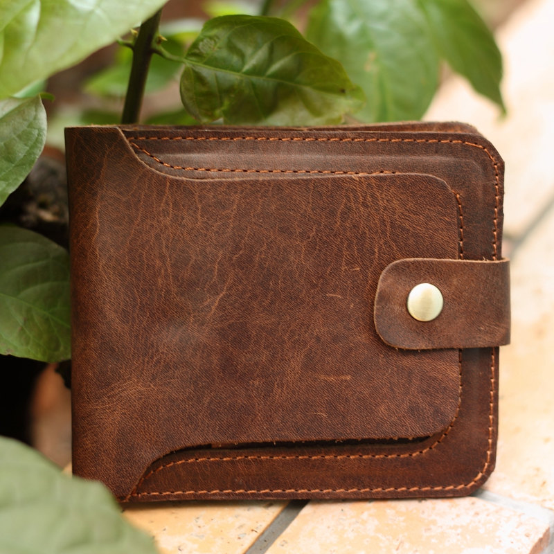 Handmade Crazy Horse Leather Wallet-leather Wallet-men Wallet-leisure ...