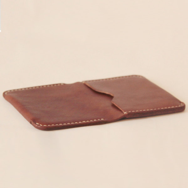 Handmade Leather Wallet / Card Case / Minimal Leather Wallet / Cash ...
