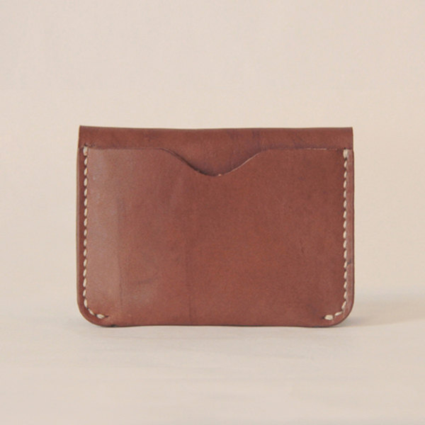 Handmade Leather Wallet / Card Case / Minimal Leather Wallet / Cash ...